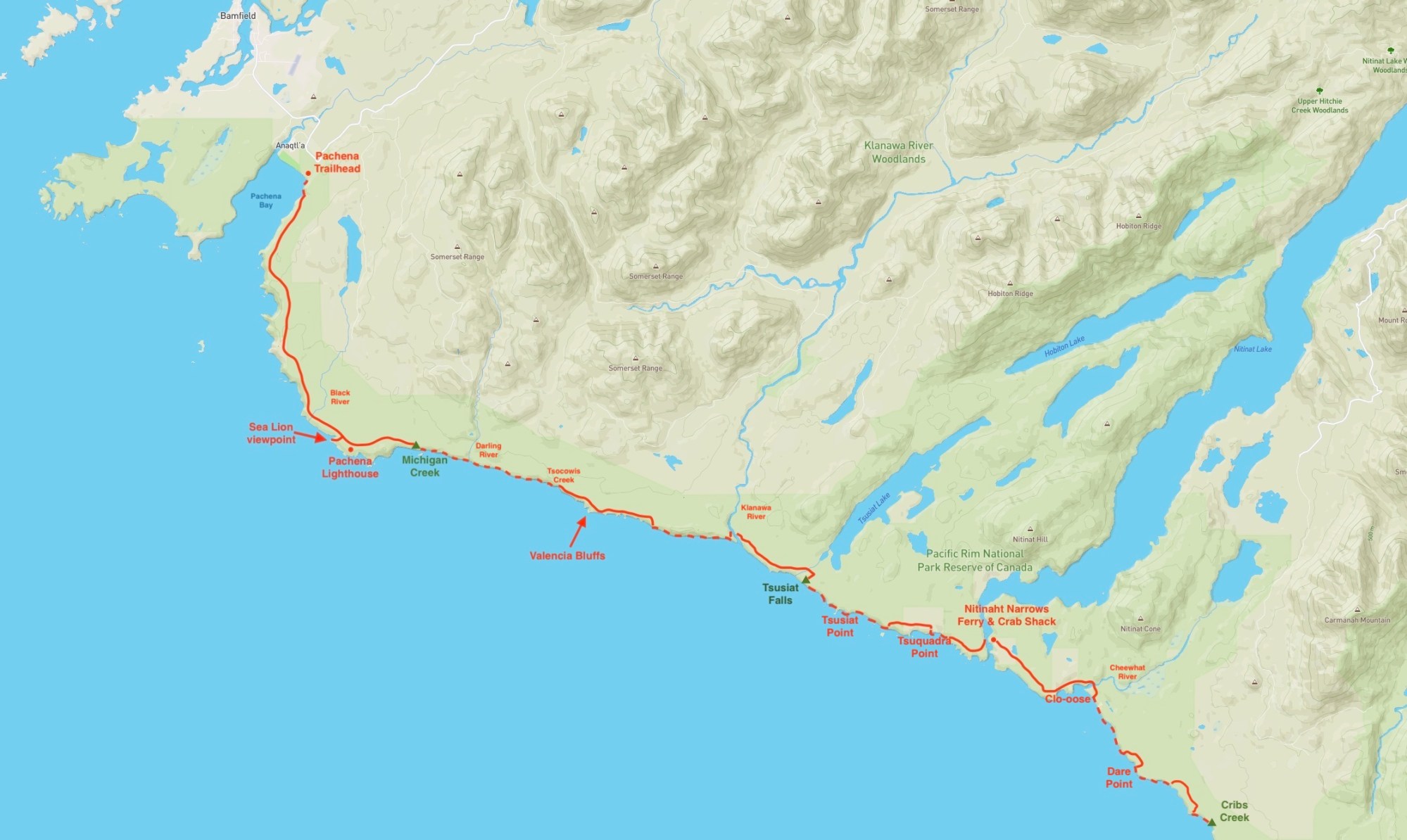 The West Coast Trail – Part 4: Tsusiat Falls to Pachena Bay – Hiking ...